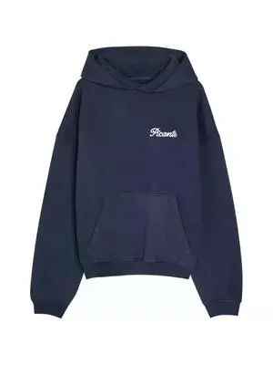 PICANTE Logo-embroidered Hoodie - Blue