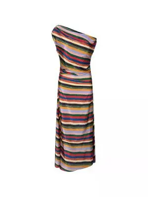 Staud Phare Striped Silk Maxidress