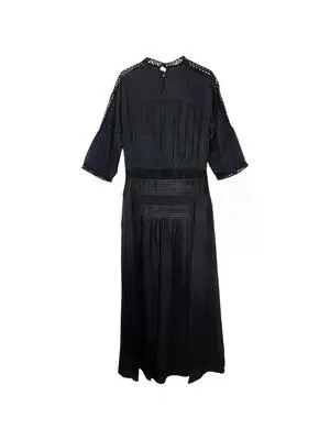 MARANT ETOILE Guipure Lace Pintuck Midi Dress