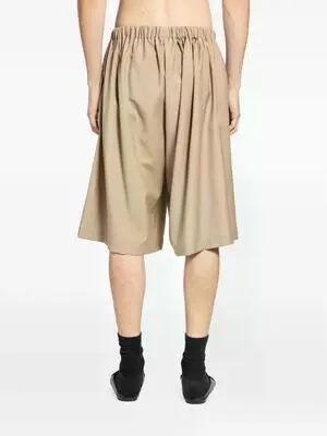 ROSE BURRITO Virgin Wool Drawstring Tailored Shorts