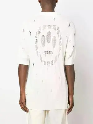 BARROW Extra Long Distressed Polo Shirt