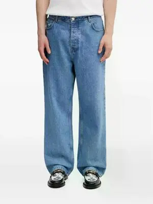 Filling Pieces Logo-embroidered Carpenter Jeans - Blue