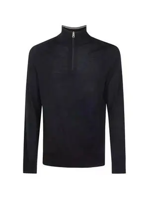 Paul Smith Merino-wool Zip-up Sweater - Blue