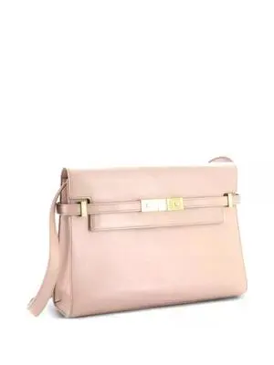 Saint Laurent Manhattan Leather Medium Shoulder Bag - Neutrals