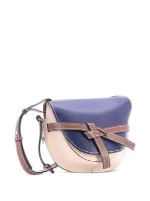 Loewe Gate Shoulder Bag Leather Small Crossbody Bag - Blue