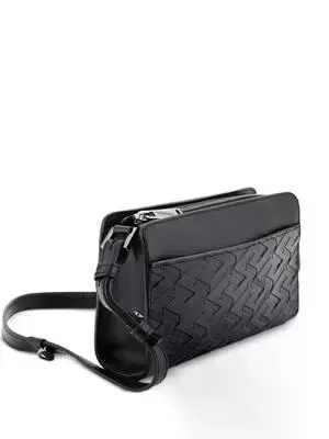 Versace La Greca Embossed Leather Small Crossbody Bag