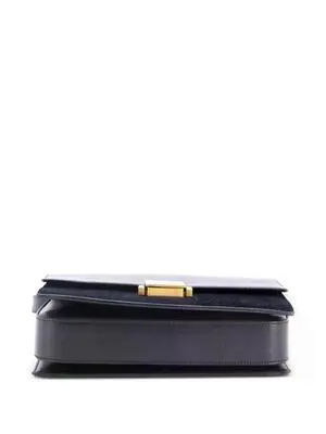 Saint Laurent Bellechasse Shoulder Bag Suede And Leather Medium Crossbody Bag - Black