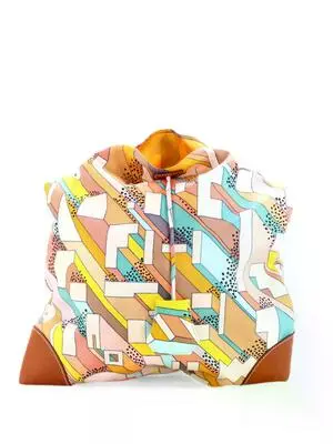 Hermès Silky City Bag Printed Silk And Leather Pm Crossbody Bag - Multicolour