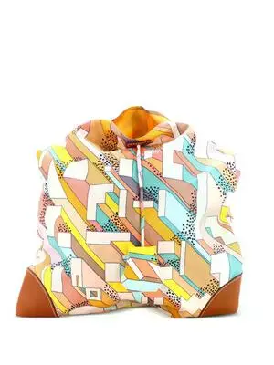 Hermès Silky City Bag Printed Silk And Leather Pm Crossbody Bag - Multicolour