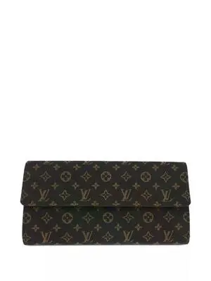 LOUIS VUITTON 2007 Monogram Mini Lin Sarah Wallet - Black