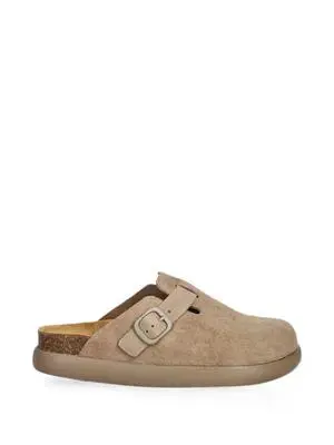 DR. SCHOLL'S SHOES Buckle-fastening Suede Slippers - Neutrals