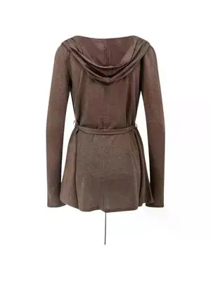 Max Mara Belted Lyocell-blend Cardigan