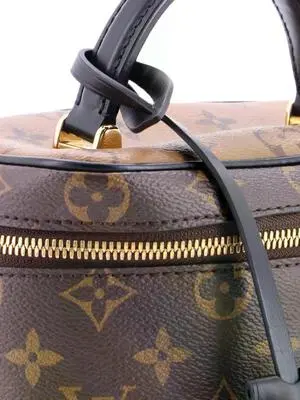LOUIS VUITTON Vanity Handbag Reverse Monogram Canvas Pm Satchel - Brown