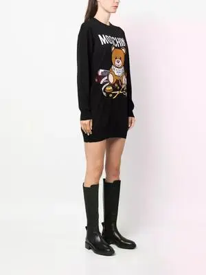 Moschino Intarsia-knit Cotton Mini Dress