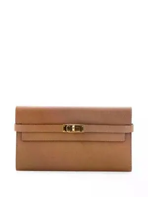 Hermès Kelly Wallet Epsom Long Small Wallets - Brown