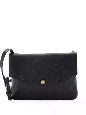 LOUIS VUITTON Twice Handbag Monogram Empreinte Leather Crossbody Bag - Black