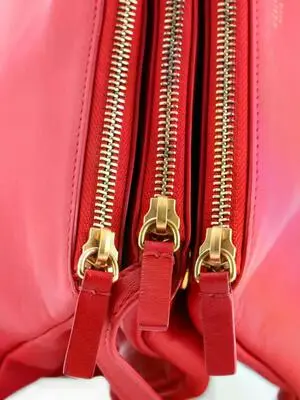 Celine Trio Leather Small Crossbody Bag - Red