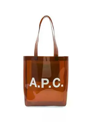 A.p.c. Logo-print Tote Bag - Brown