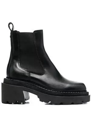 Sandro Square Toe 80mm Boots - Black