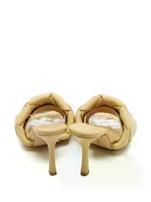 Bottega Veneta Lido Intrecciato Leather High Heel Sandals
