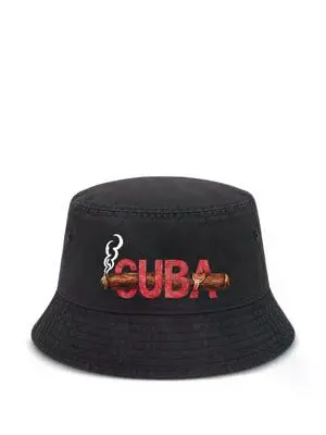 MELT Graphic-print Bucket Hat - Black