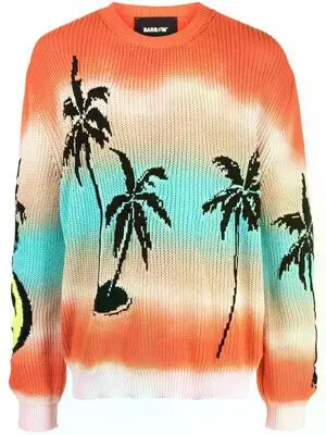 BARROW Palm-tree Print Knit Jumper