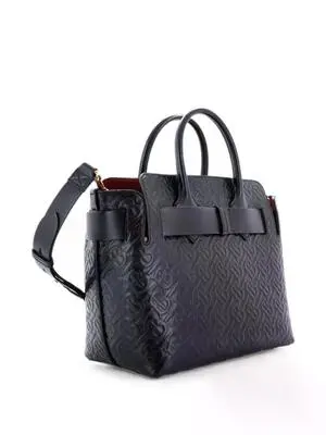 Burberry Belt Monogram Embossed Leather Small Tote Bag