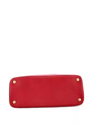 Prada Saffiano Leather Convertible Dome Satchel