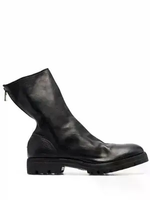 Guidi Zipped Ankle Boots - Black