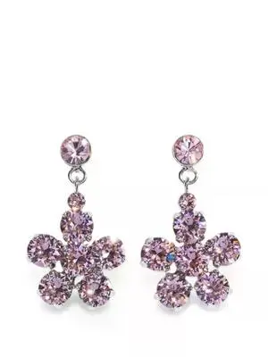 Simone Rocha Daisy Crystal-embellished Drop Earrings - Silver