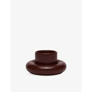 GUSTAF WESTMAN Chunky Earthenware Cup And Saucer - Dark Brown