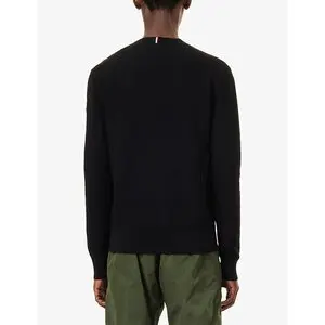 Moncler Crewneck Logo-patch Cotton Jumper