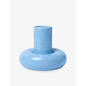 GUSTAF WESTMAN Chunky Earthenware Candle Holder - Light Blue