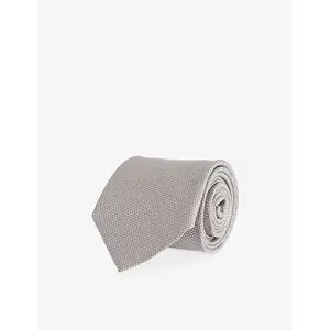 TOM FORD Micro Design Silk Tie - Silver