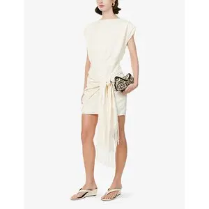PRETTY LAVISH Hattie Jacquard Satin Mini Dress