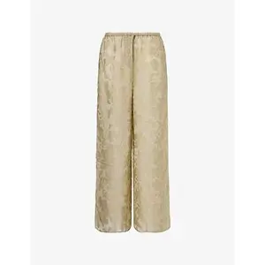 PRETTY LAVISH Inca Floral Jacquard Wide Leg Trousers