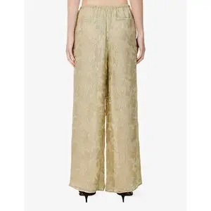 PRETTY LAVISH Inca Floral Jacquard Wide Leg Trousers