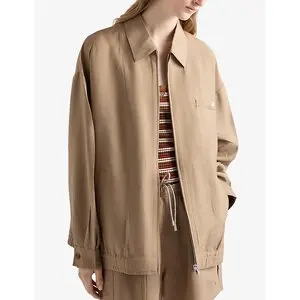 Prada Logo-patch Mohair Wool Blouson Jacket