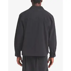 SKIMS Woven Relaxed Cotton-nylon Shirt - Onyx