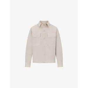 SKIMS Woven Relaxed Cotton-nylon Shirt - Stone