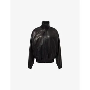 Acne Studios Lemmy Collared Leather Jacket - Black