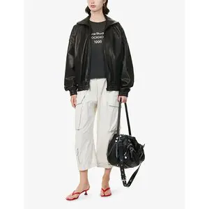 Acne Studios Lemmy Collared Leather Jacket