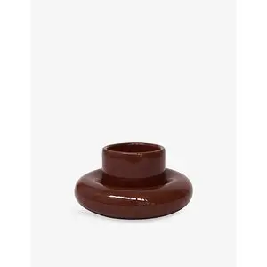 GUSTAF WESTMAN Chunky Earthenware Cup And Saucer - Dark Brown