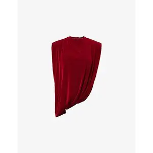 Camilla And Marc Ravine Draped Stretch-jersey Top - Cherry