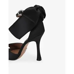 Steve Madden Embellished Bow Stiletto Heeled Sandals - Black