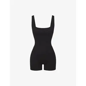 NIKESKIMS Matte 2-inch Corset Studio Bodysuit - Obsidian