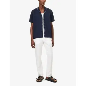 Orlebar Brown Maitan Embroidered Cotton Shirt