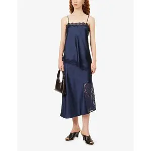 DAMSON MADDER Lace-trimmed Satin Cami Top