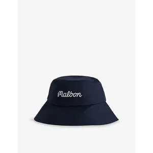 MALBON Brand-embroidered Woven Bucket Hat - Navy