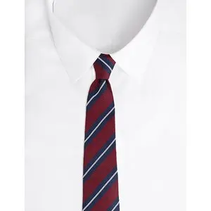 Dunhill Grenadine Club Striped Silk Neck Tie - Red
